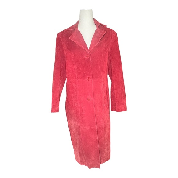 Newport News | Jackets & Coats | Vintage 0 Genuine Suede Leather Red ...